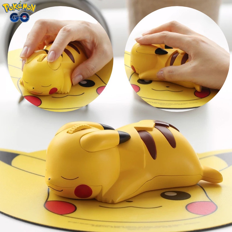 Pokemon Pikachu Mouse Sem Fio Bluetooth Sem Fio Para Jogos USB 2.4G ...