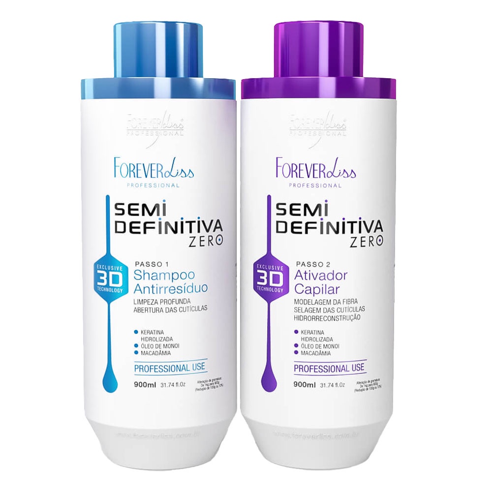 Kit Semi Definitiva Forever Liss - A Progressiva Sem Formol 2x900ml ...