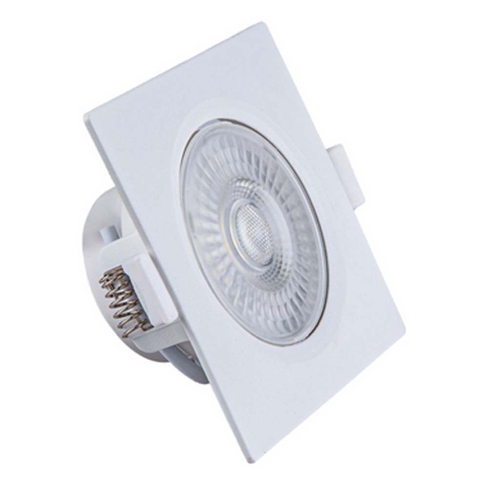 Luminária Spot de Embutir LED Quadrado PP 7W 6500K Luz Branca Luminária ...
