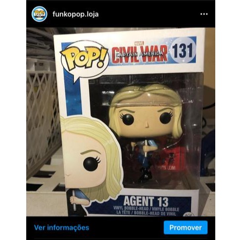 Funko Pop! Capitão America Guerra Civil - Agent 13 Original | Shopee Brasil