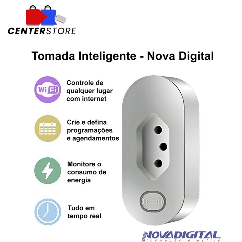 Tomada Inteligente Wifi Smart 16a App Alexa Google Home PRONTA ENTREGA ...
