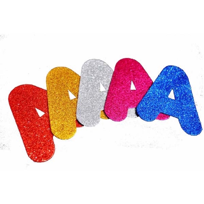 Letra Eva com Glitter forma molde Frase Nome Decoração 12 Cm Altura ...