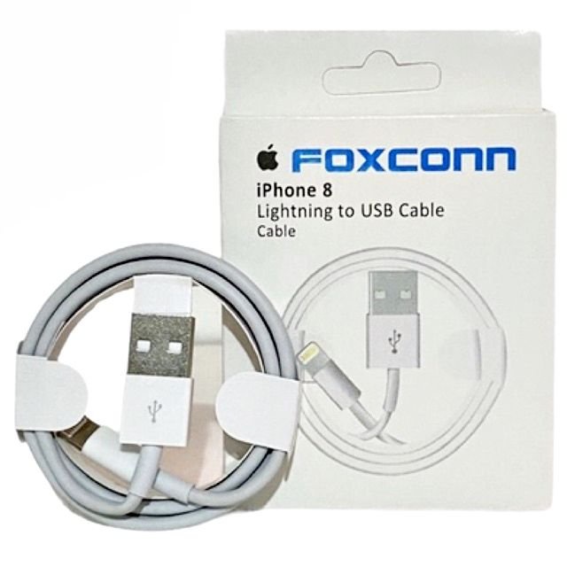 Cabo Usb lightning 1 Metro Iphone 5 6 plus 7/8 Plus X/ XS Foxconn ...