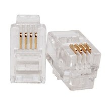 Plug Modular p/ Telefone RJ9 4 vias x 4 contatos (Unidade) | Shopee Brasil