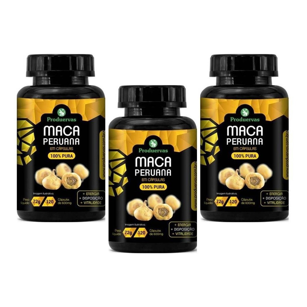 Maca Peruana Pura 360 Capsulas Estimula Testosterona Força | Shopee Brasil
