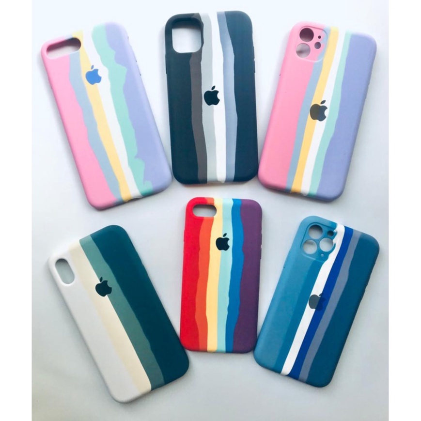 Capa Capinha Aveludada Arco-íris LGBT iPhone 6s 7 7/8 7/8 Plus XR 11 11 ...