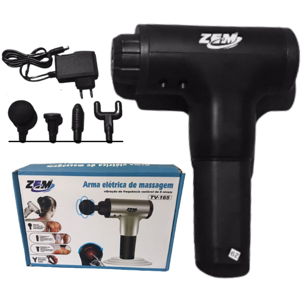 Pistola elétrica massageadora muscular profissional | Shopee Brasil