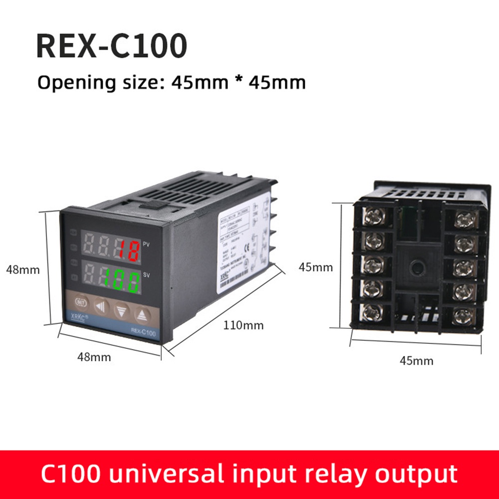 REX-C100 Conjunto Controlador Digital De Temperatura PID LCD SSR Tipo K Termopar | Shopee Brasil