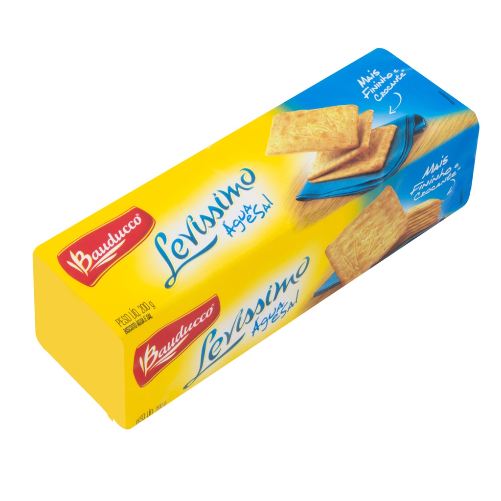 KIT COM 8 Biscoito Água E Sal 200g - Bauducco | Shopee Brasil