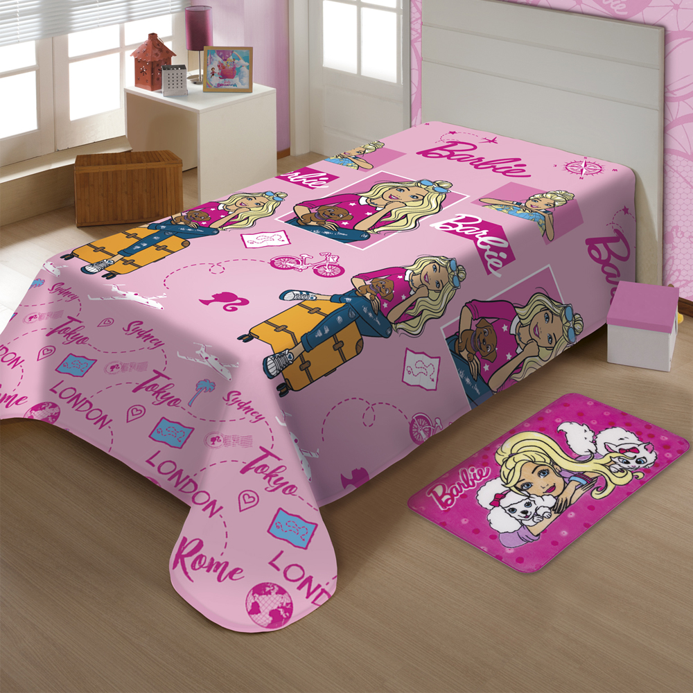 Manta Microfibra Soft Barbie II Solteiro Jolitex | Shopee Brasil