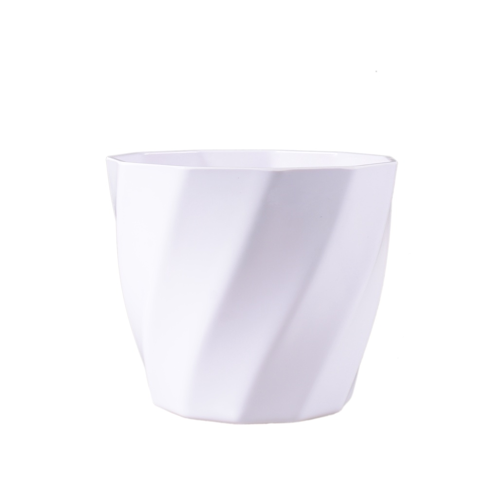 Vaso Para Planta De Plástico Design Diagonal Branco - 19,5cm | Shopee ...