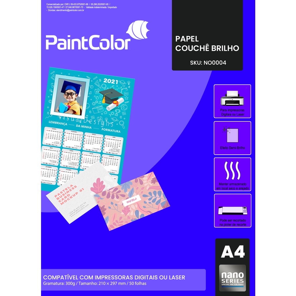 Couche Brilho 300g A4 - 50 Folhas | Shopee Brasil
