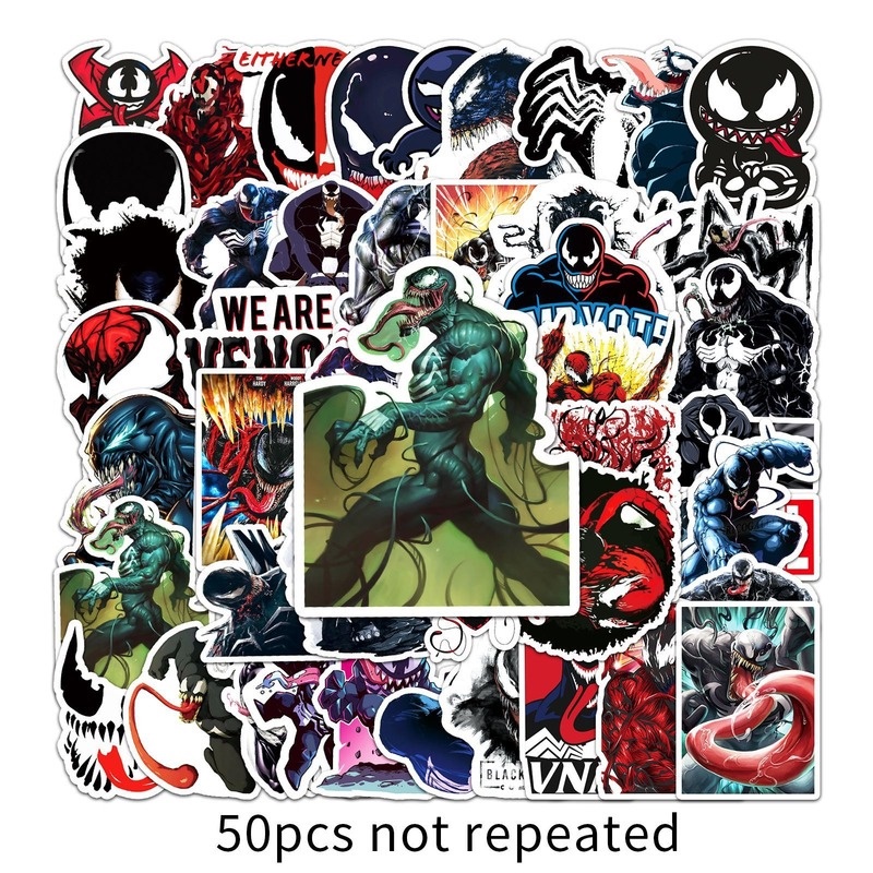 Adesivo Venom Sticker 50Pcs/Set Science Fiction Film Adesivos À Prova D ...
