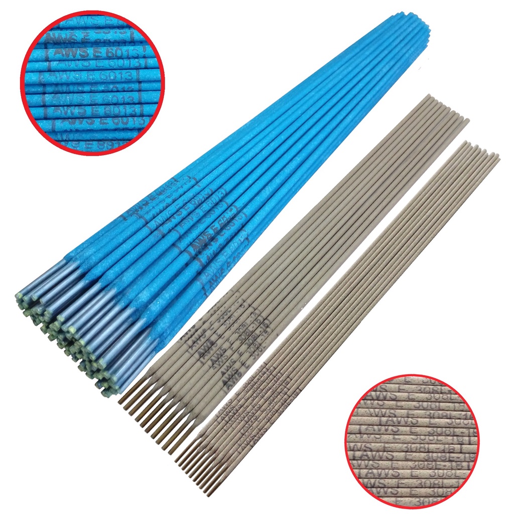 1 Kg Eletrodo Aço Carbono 6013 Azul e Aço Inox 1,6mm 2,0mm | Shopee Brasil