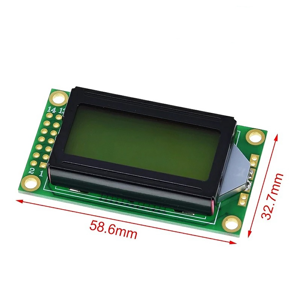 Display Lcd 8x2 Tela 0802 Verde Com Backlight para arduino | Shopee Brasil