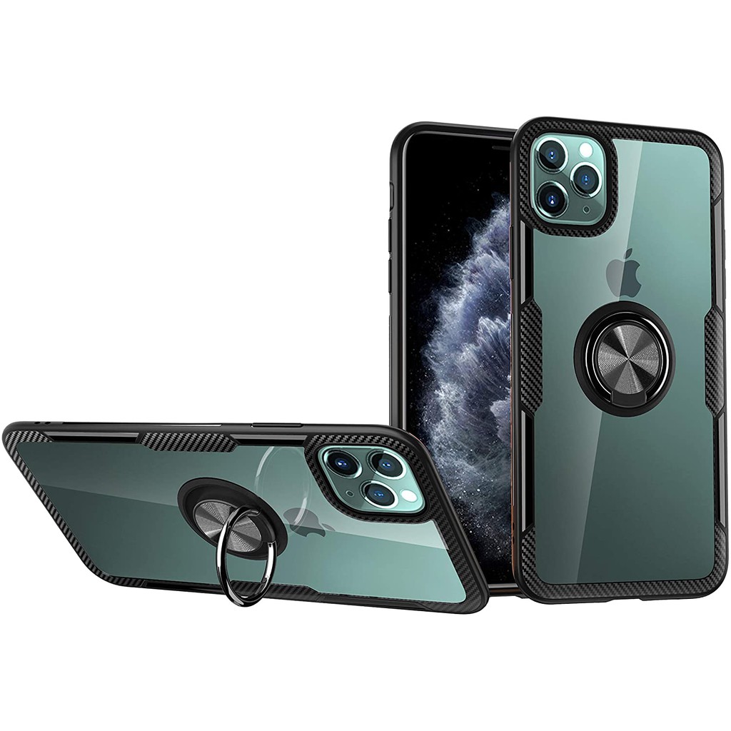 Capa Case Apple iPhone 11 Pro Max (Tela 6.5) Carbon Clear Com Stand e ...