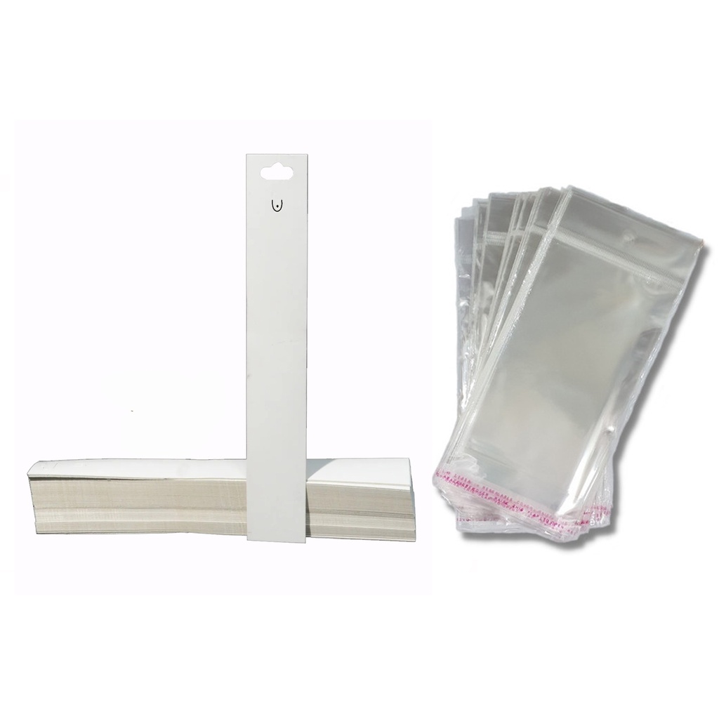 Tag Para Pulseira fina Vertical 3,5x21,5 cm 200 peças + 200 Saquinhos ...