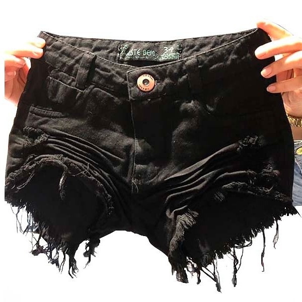 short jeans hort pant estilo destroied | Shopee Brasil