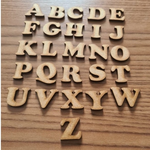 8 ALFABETOS/LETRAS 2CM DE ALTURA EM MDF. CB | Shopee Brasil