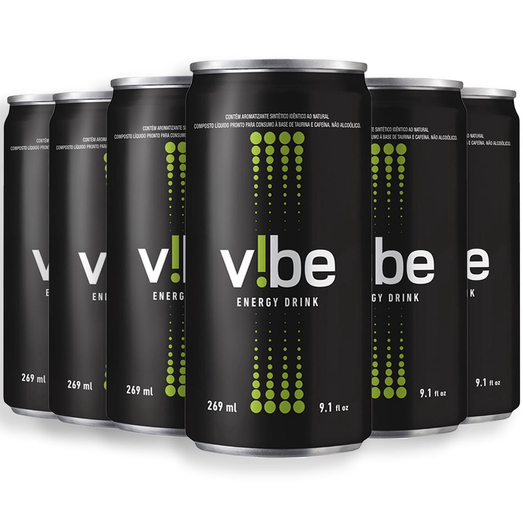 Kit 6 Energéticos Vibe Energy Drink 269ml | Shopee Brasil