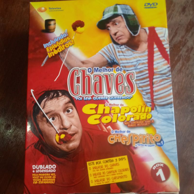 dvd box vol 1 com 3 dvd o melhor de chaves/o melhor de Chapolin ... dvd box vol 1 com 3 dvd o melhor de chaves/o melhor de Chapolin ...