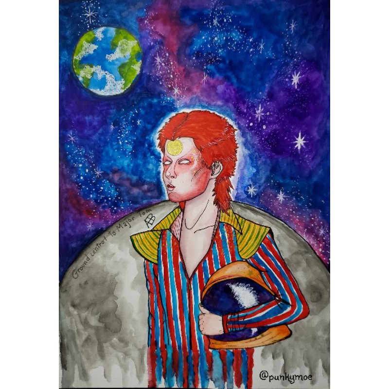 Print Ilustração "Space Oddity - David Bowie" | Shopee Brasil