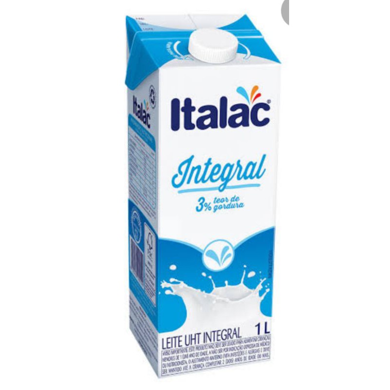Leite Longa Vida Integral Italac 1 Litro | Shopee Brasil