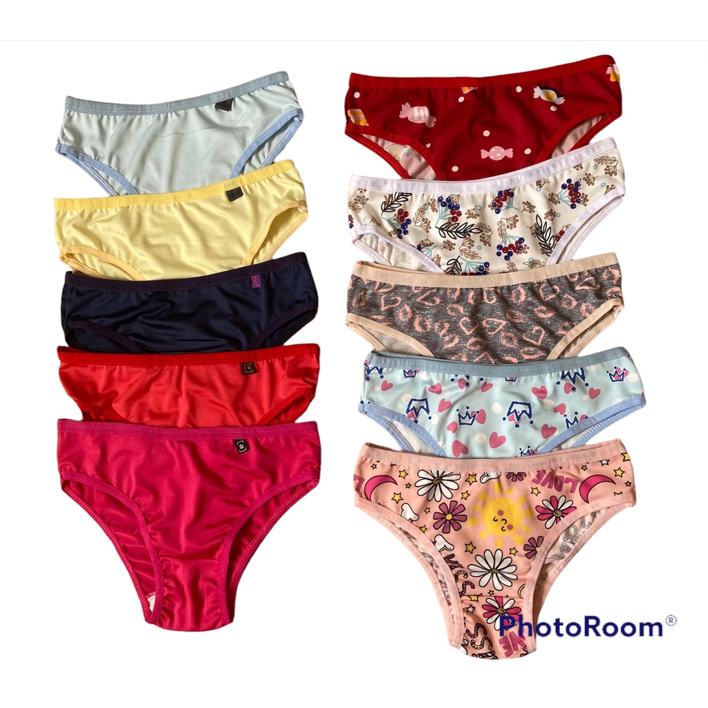 kit 10 calcinhas infantil de micro fibra | Shopee Brasil