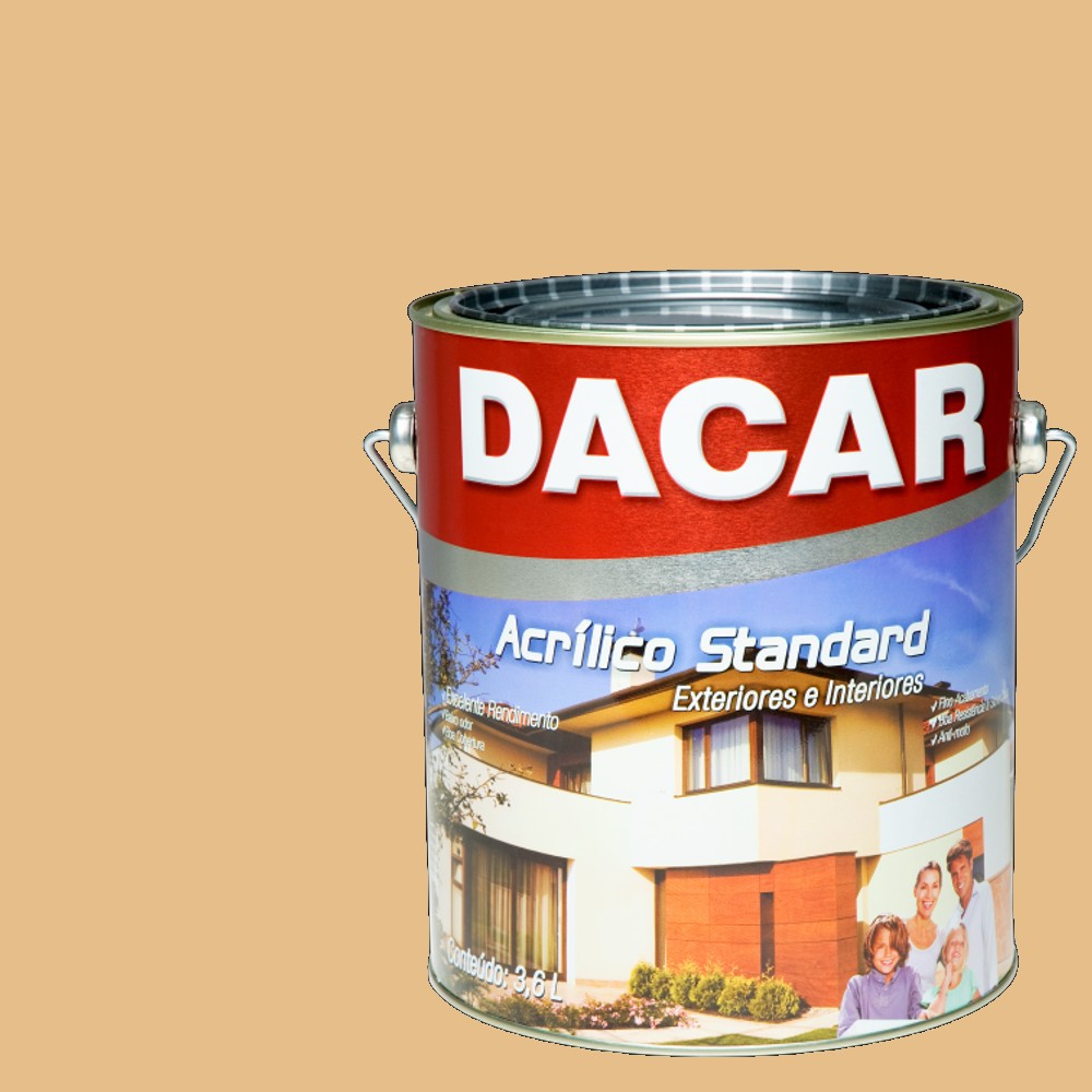 Tinta Acrilico Latex Standar Dacar 3,6 L Camurça | Shopee Brasil