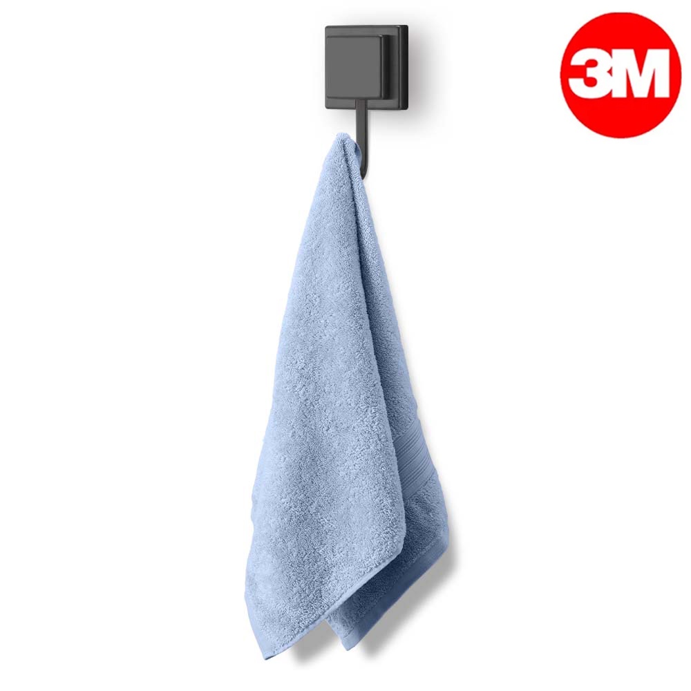 Gancho Cabide Porta Toalha de Rosto Parede Banheiro 3M Preto | Shopee ...