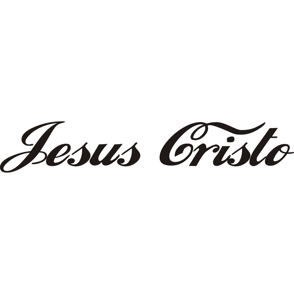 Adesivo De Nome Jesus Cristo 20x3 5cm Shopee Brasil