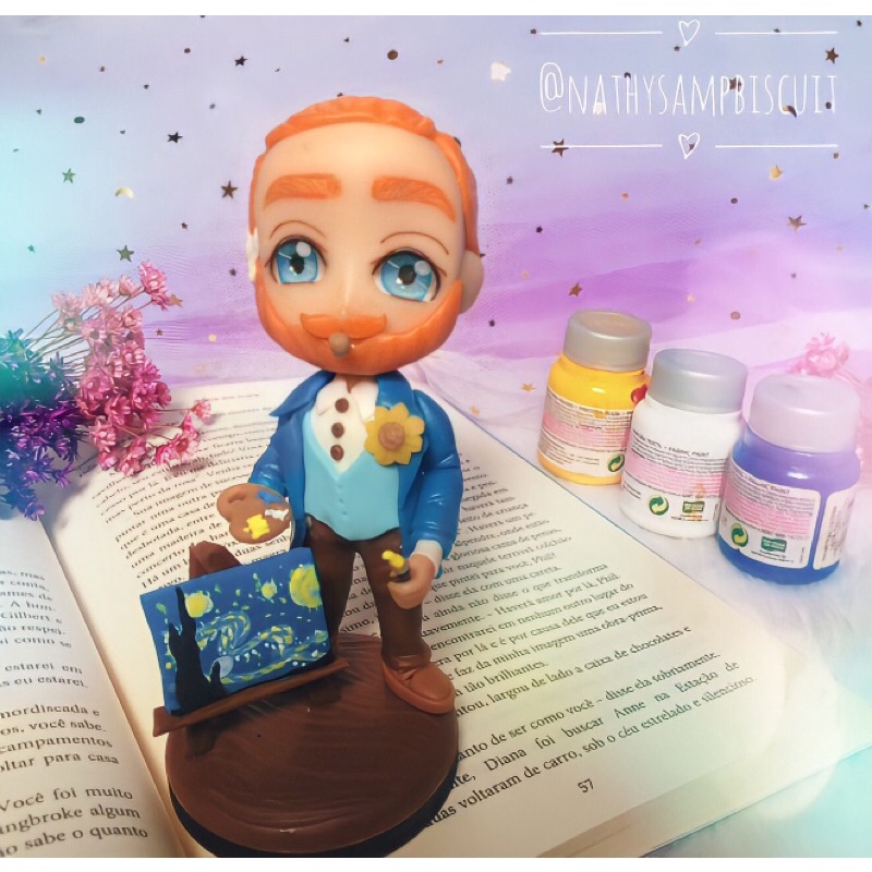 Van Gogh- Colecionável no estilo Chibi feito de Biscuit. | Shopee Brasil