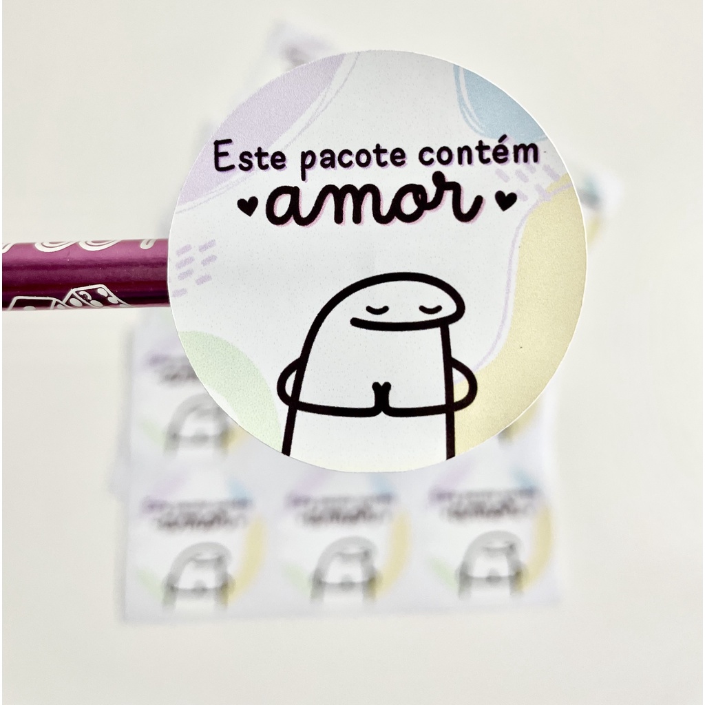 Adesivo Lacre Flork Este Pacote Contem Amor com 30 50 e 100 unidades ... Adesivo Lacre Flork Este Pacote Contem Amor com 30 50 e 100 unidades ...