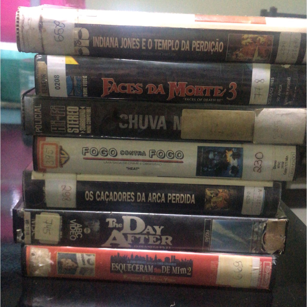 fitas VHS kit com 7 unidades diversas | Shopee Brasil