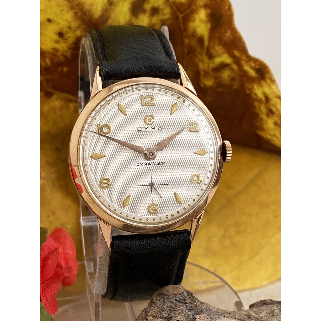 Relógio Ouro Maciço 18k Cyma padrão Omega - Veja Que Mostrador Incrível ...