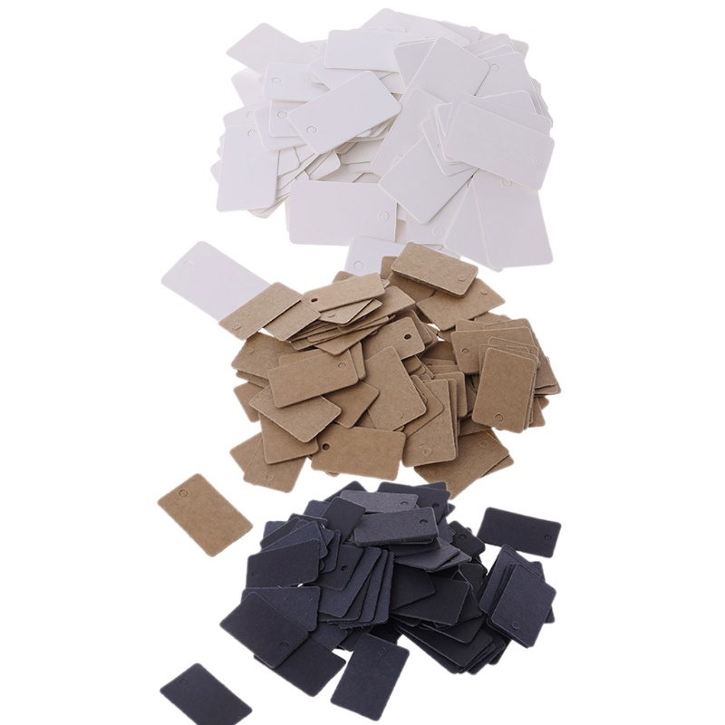 Zona 100pcs Cartões De Papel Kraft Hang Tags Etiquetas Jóias Tag Craft ...