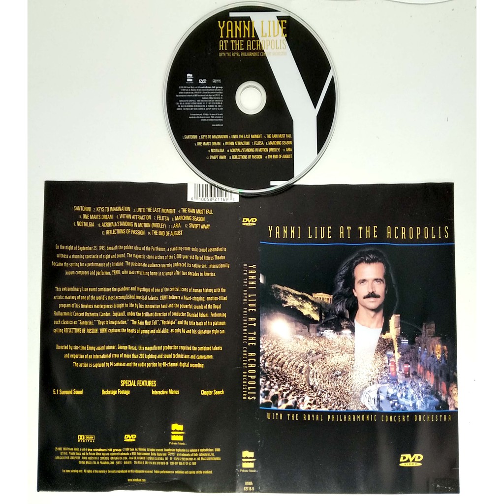 DVD - YANNI LIVE AT THE ACROPOLIS - ORIGINAL | Shopee Brasil