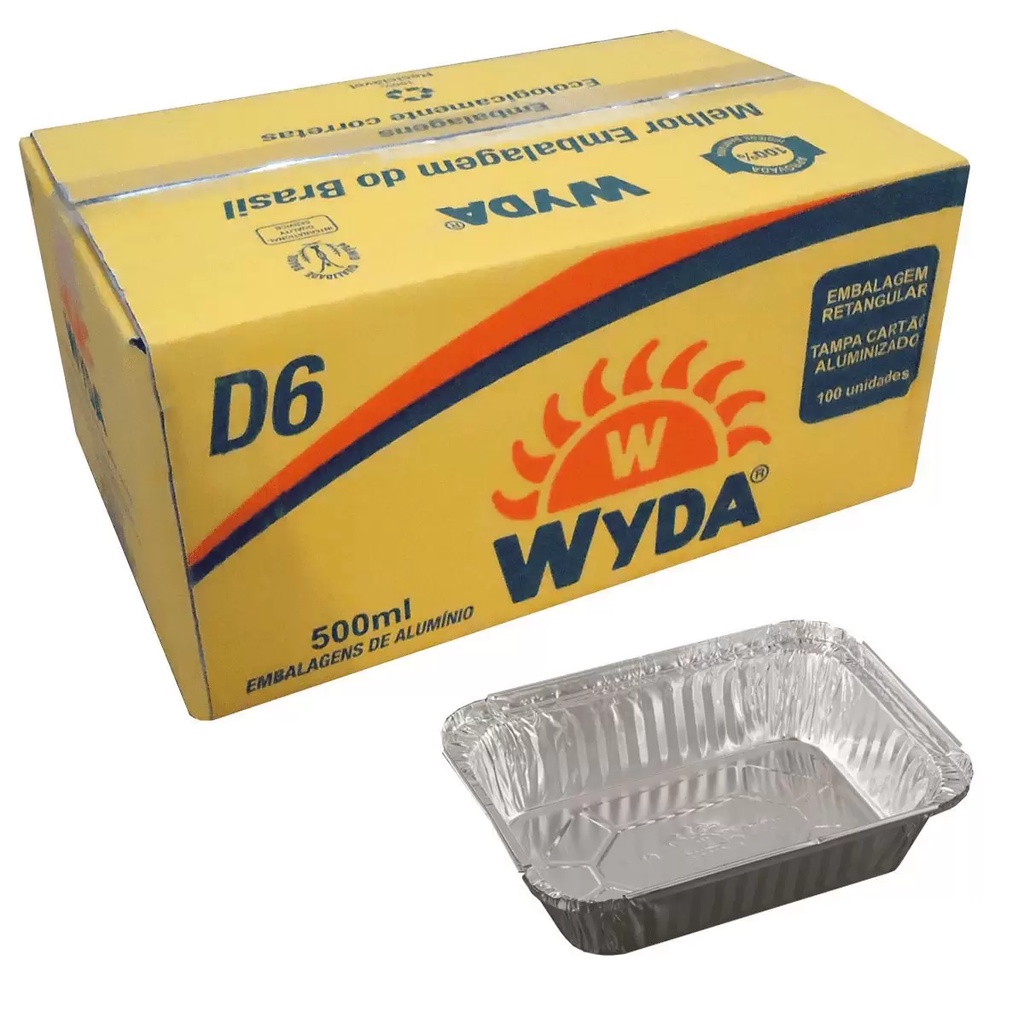 BANDEJA D6 500ML WYDA 5 UNIDADES | Shopee Brasil
