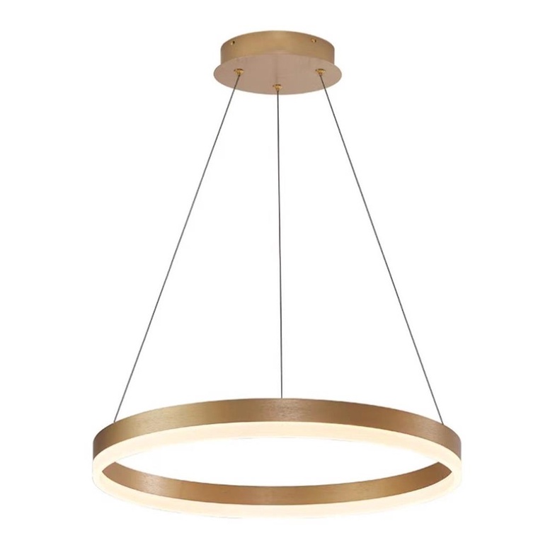 Lustre Led Moderno Pendente Aneis Led 38w 1 Arcos Dourado | Shopee Brasil