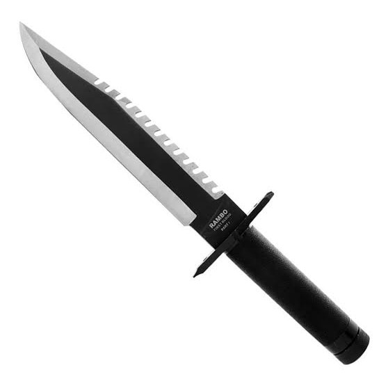 Faca Rambo 1 Caça Pesca Camping Otima Qualidade C/bainha. | Shopee Brasil