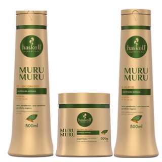 Kit Haskell Murumuru Trio (3 Produtos) Shampoo Condicionador Máscara 500g | Shopee Brasil