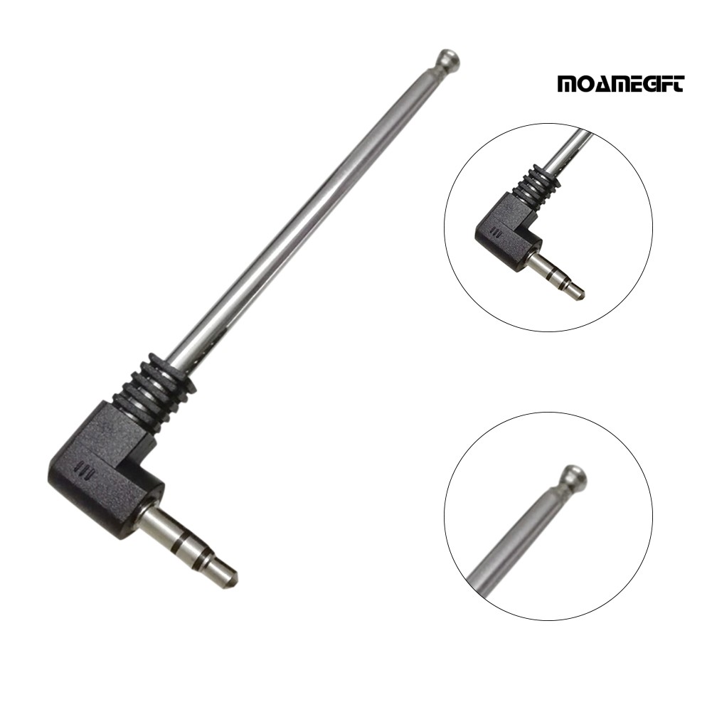 MOAME Moame Portátil 3.5mm Soquete Fm Rádio Antena Retrátil Antena Para ...