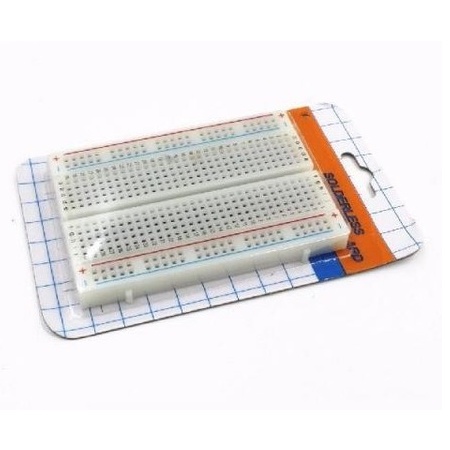 Protoboard Breadboard 400 ou 830 furos com linha de energia + e - compatível com arduino ESP32 e ...