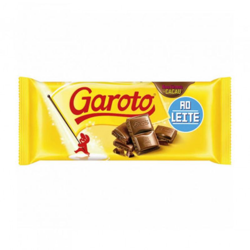 Kit 5 Chocolate ao Leite Garoto Tablete 80g | Shopee Brasil