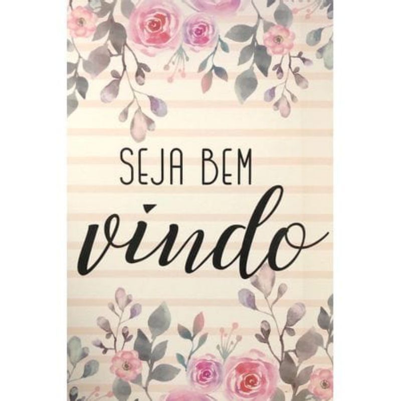 Placa Decorativa Seja Bem Vindo Flores | Shopee Brasil