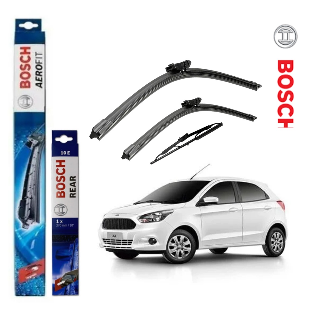 Kit 3 Palhetas Limpador Parabrisa Dianteiro + Traseiro Ford Ka 2014 á ...