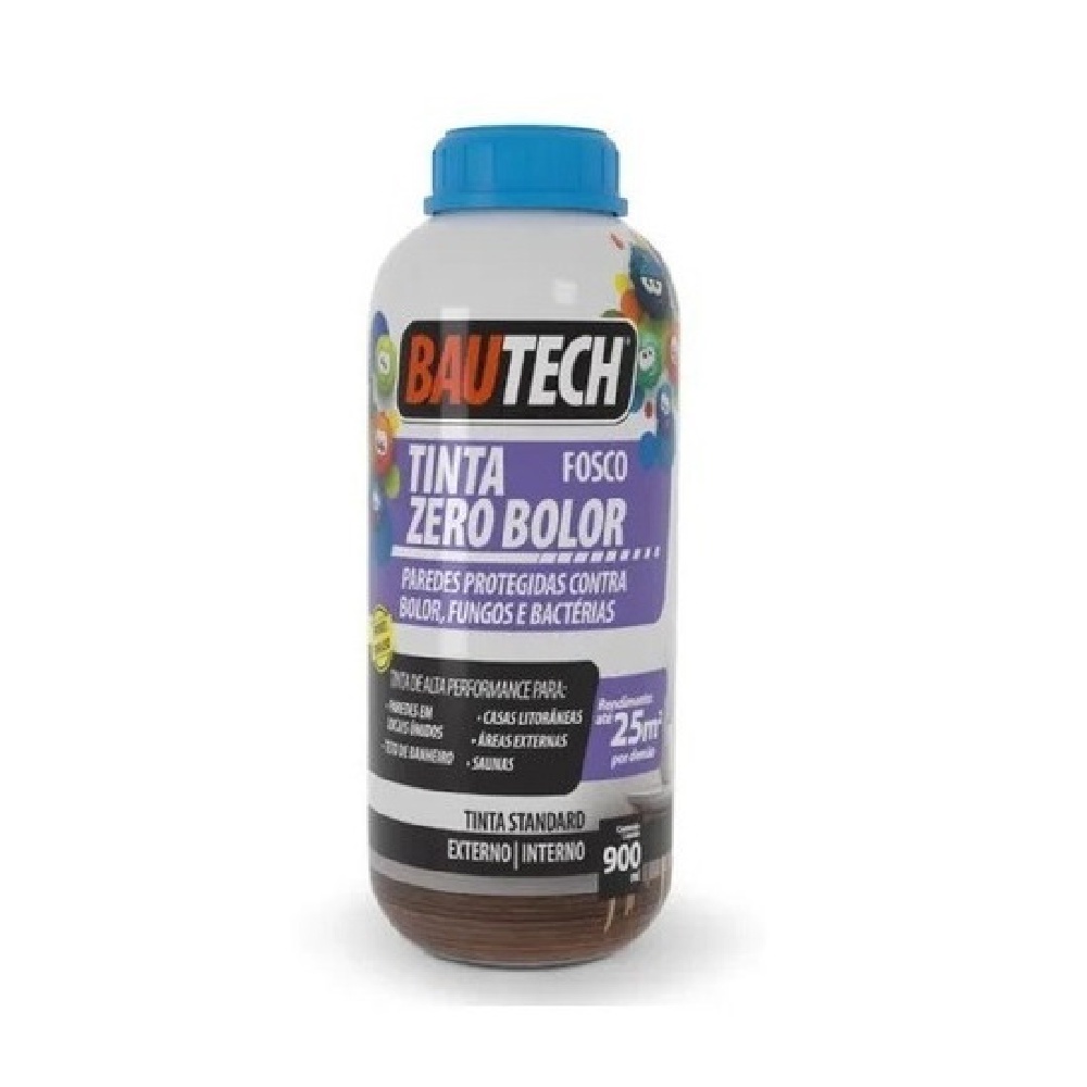 Tinta Zero Bolor Fosca Bautech paredes e tetos 900ml | Shopee Brasil