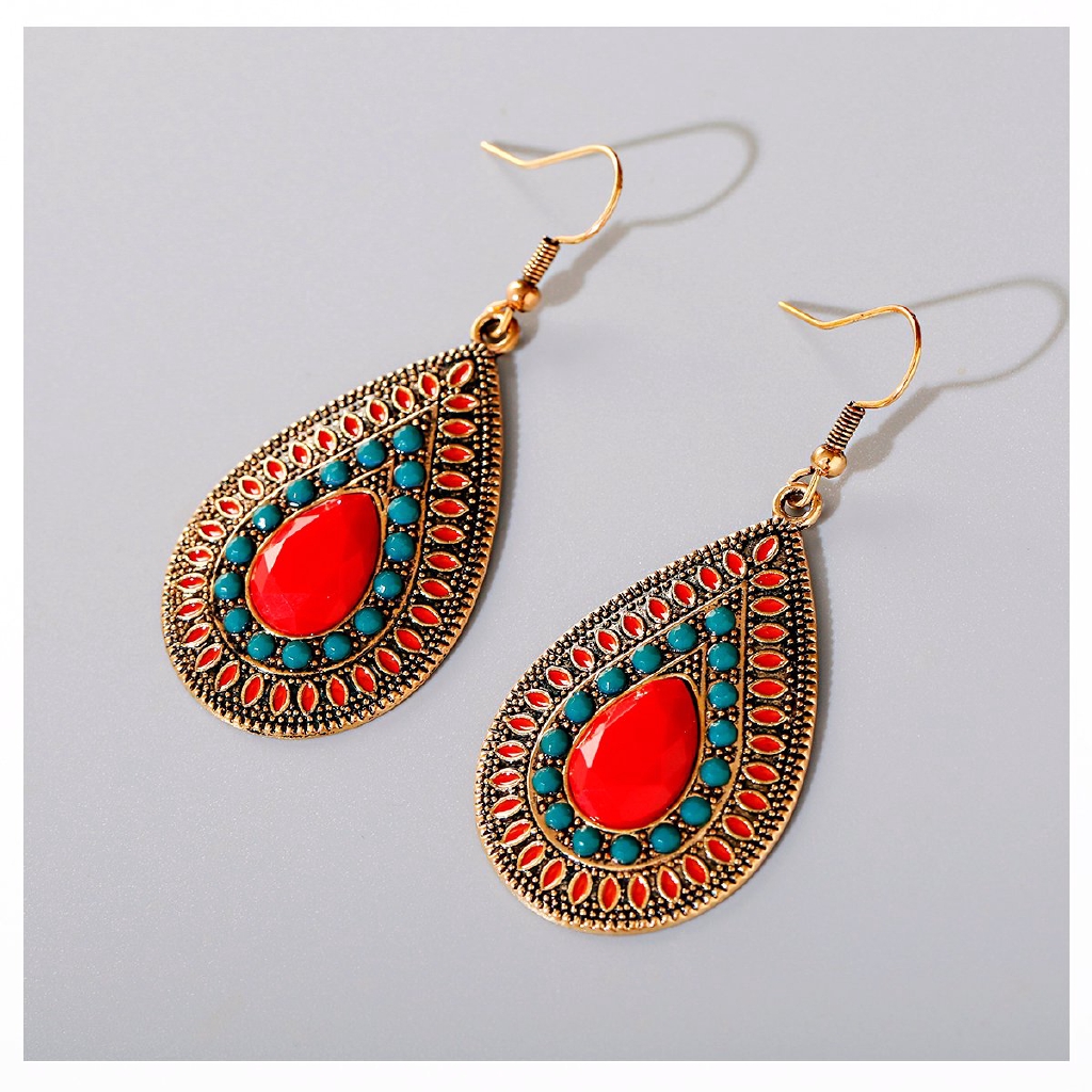 Brincos Femininos Gota De Água Cor Dourada Estilo Vintage Pendurados ... Brincos Femininos Gota De Água Cor Dourada Estilo Vintage Pendurados ...