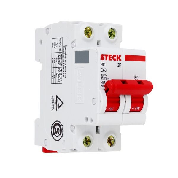 Disjuntor Din B Bipolar 63A Steck | Shopee Brasil