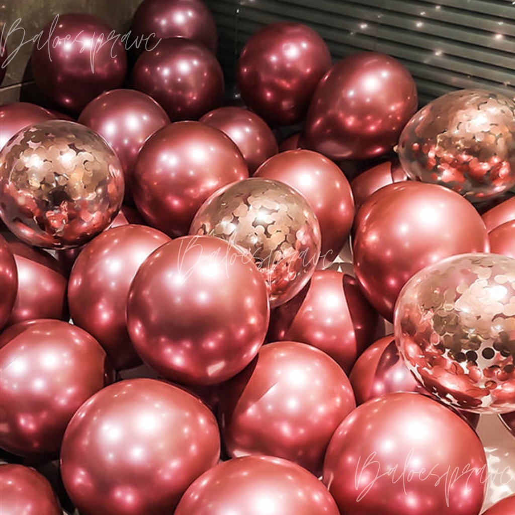 Bexiga Metalizada Balão Cromado 9 Polegadas 40 unidades | Shopee Brasil